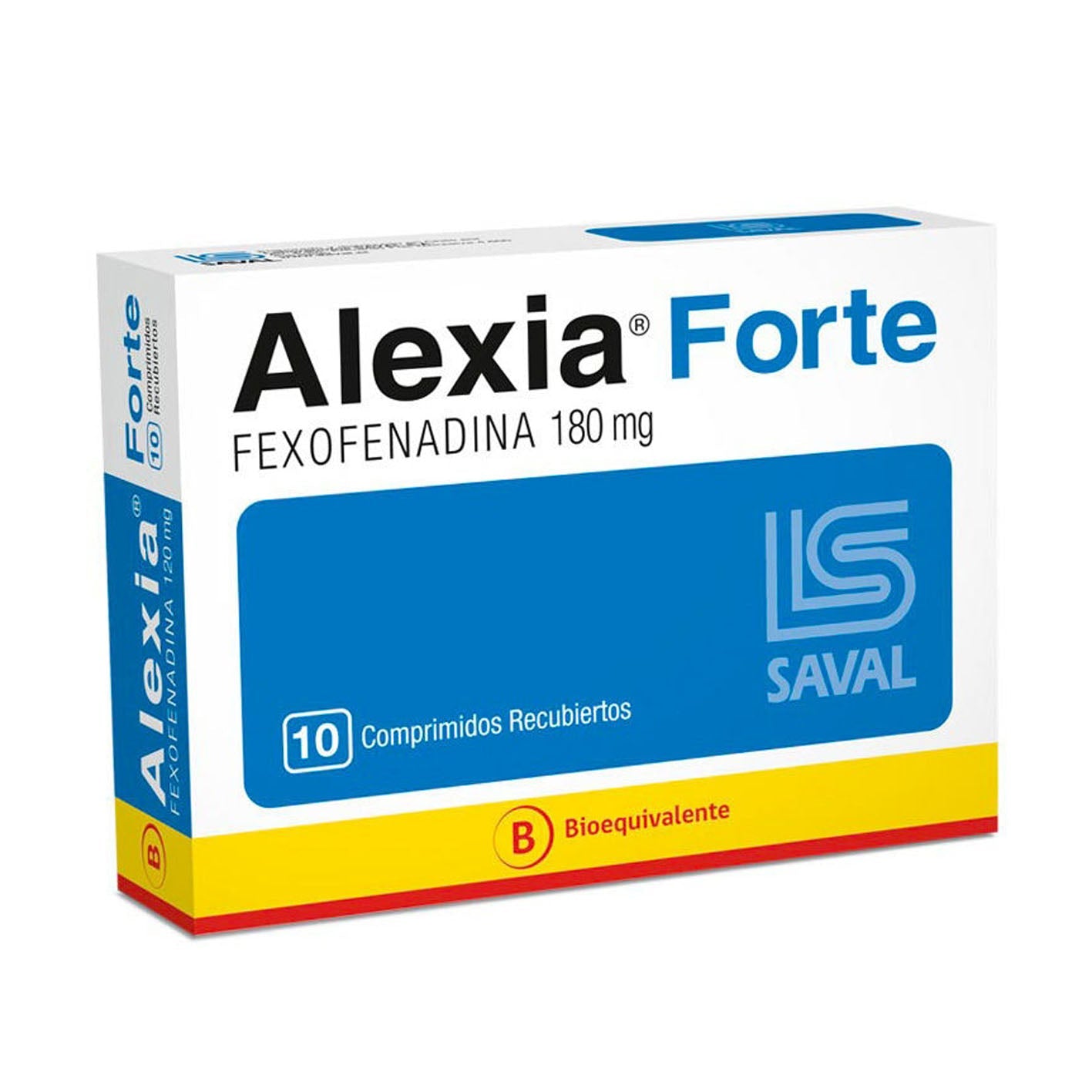 Alexia Forte 180mg - 10 Comprimidos Recubiertos | Farmacias Curie ...